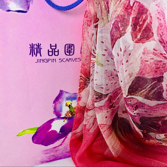 JingPin Scarves | Accessories | Authentic 0 Silk Jingpin Chinese Lily ...